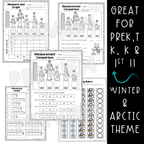 Winter Measurement Worksheets Non Standard Measurement Worksheets ...