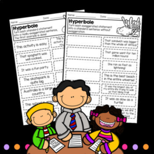 Hyperbole Exaggeration Worksheets | Made By Teachers