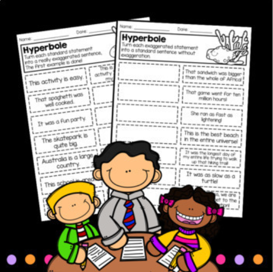 Hyperbole Exaggeration Worksheets | Made By Teachers