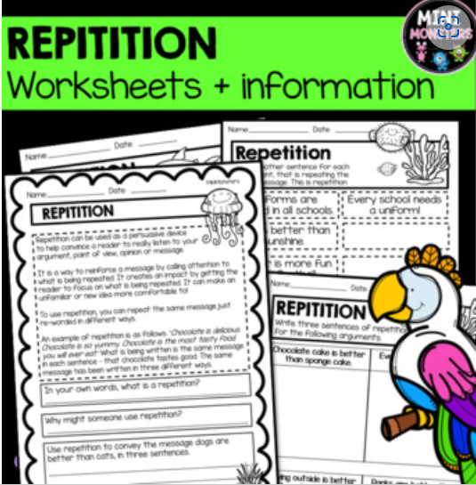Repetition Worksheets | Made By Teachers
