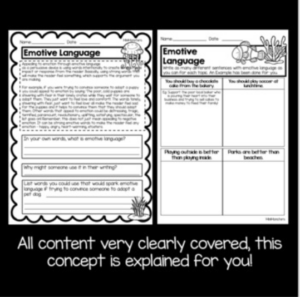 Emotive Language Worksheets | Made By Teachers