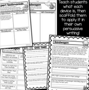 Persuasive Devices Worksheets Packet 2 | Made By Teachers