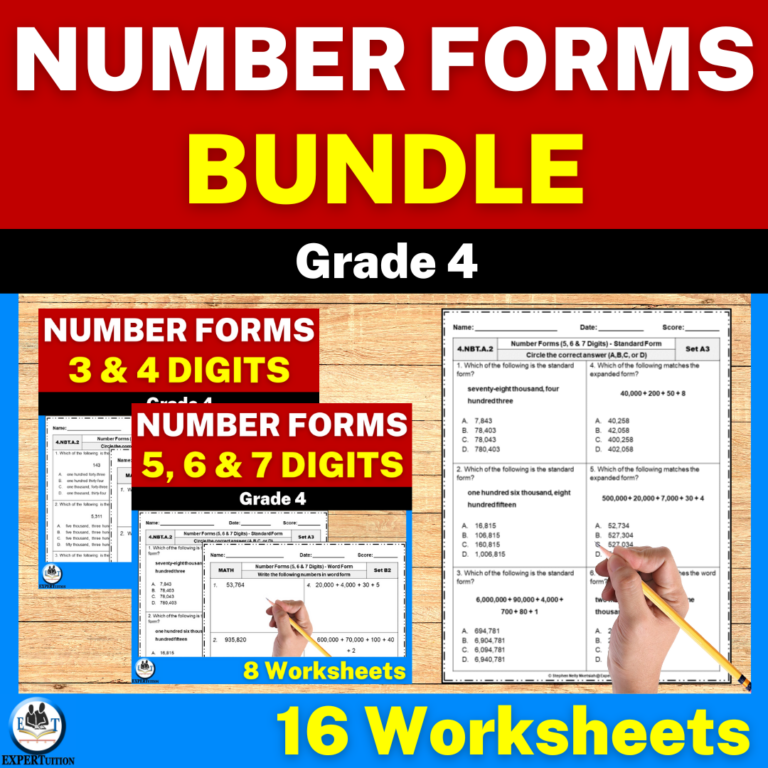 Standard, Expanded and Word Forms Worksheets Bundle | Made By Teachers