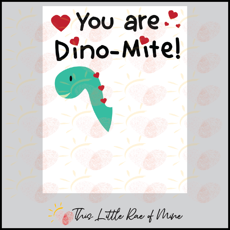 You are Dino-mite - dinosaur - Valentine's Day - printable - Handprint ...
