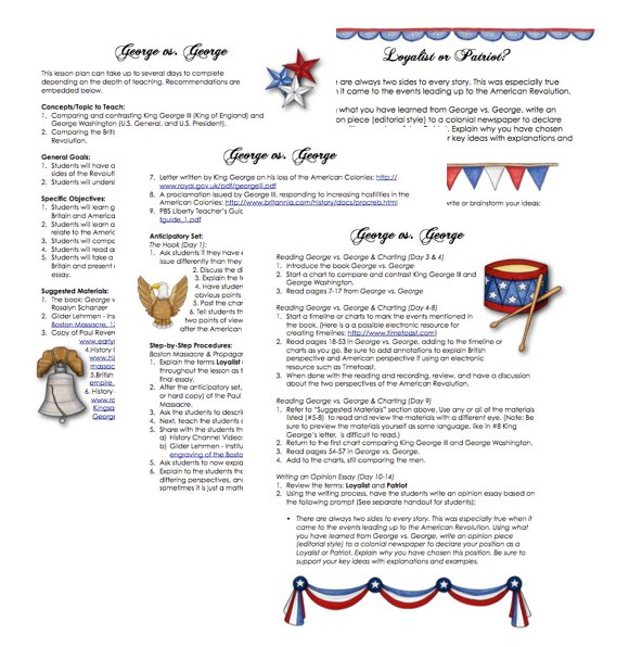 GEORGE vs GEORGE | Both Sides of the American Revolution | Opinion ...