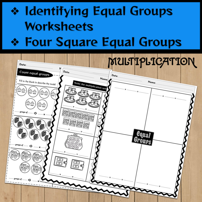 Introduction To Multiplication Worksheets - Multiplication Equal Groups ...