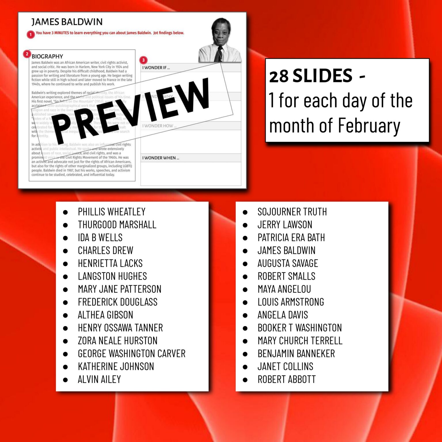 Black History Month: 28 DAILY WARM UPS | BELL RINGERS | 4/5th Middle ...