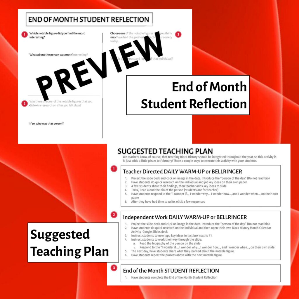 Black History Month: 28 DAILY WARM UPS | BELL RINGERS | 4/5th Middle ...