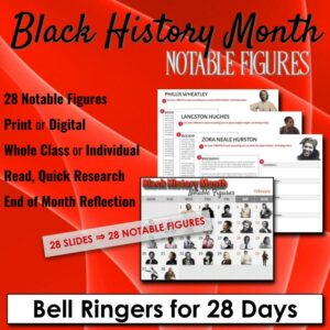 Black History Month: 28 DAILY WARM UPS | BELL RINGERS | 4/5th Middle ...