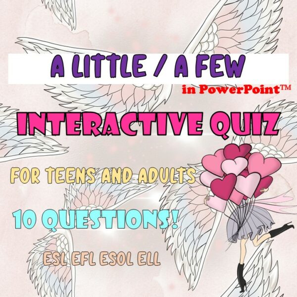 A LITTLE / A FEW interactive grammar game quiz test ESL EFL ENGLISH ...