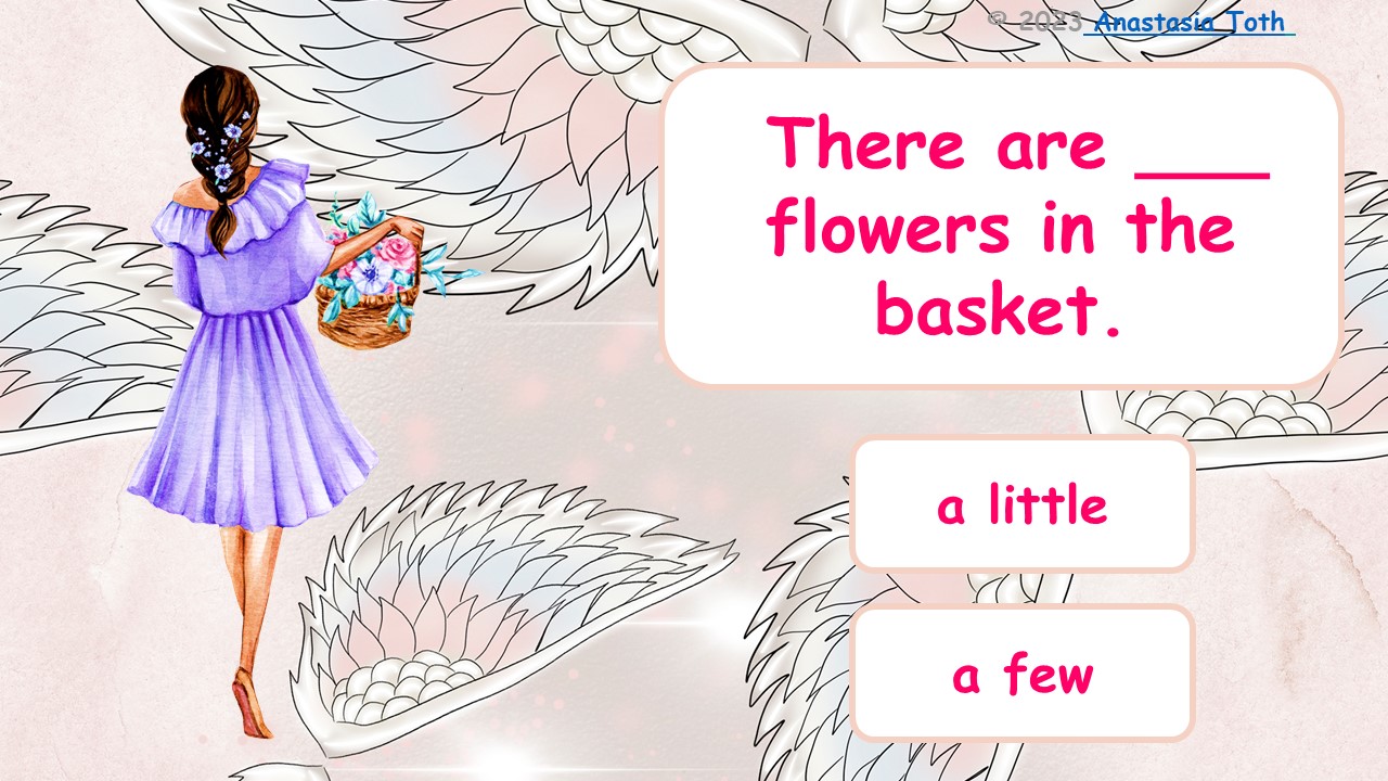 A LITTLE / A FEW interactive grammar game quiz test ESL EFL ENGLISH ...