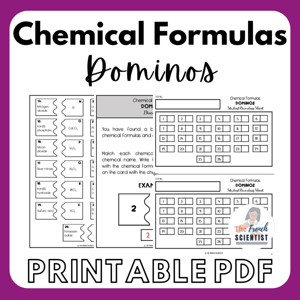 CHEMISTRY Naming Compounds & Writing Chemical Formulas BUNDLE | Made By ...