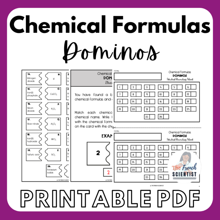 CHEMISTRY Naming Compounds & Writing Chemical Formulas BUNDLE | Made By ...