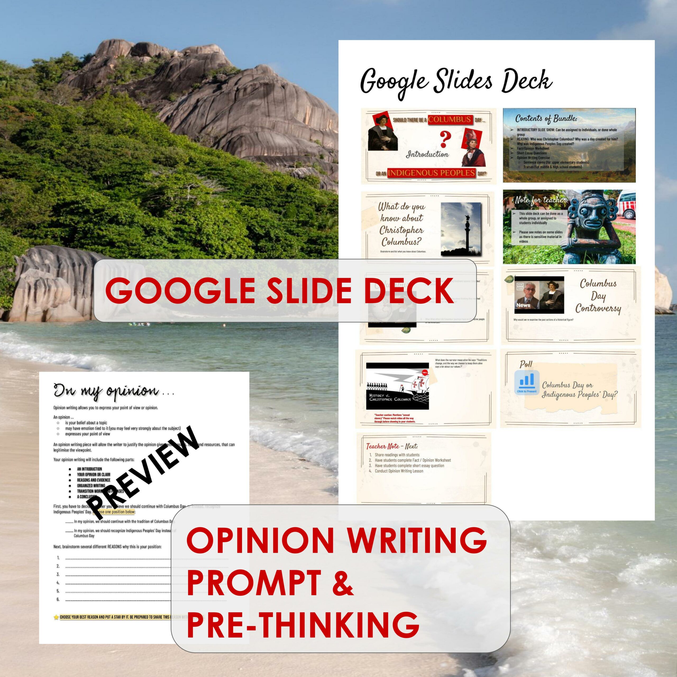 Columbus Day or Indigenous Peoples' Day Activities | Opinion Writing ...