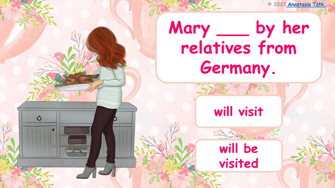 FUTURE SIMPLE PASSIVE VOICE ESL interactive grammar game quiz test ...