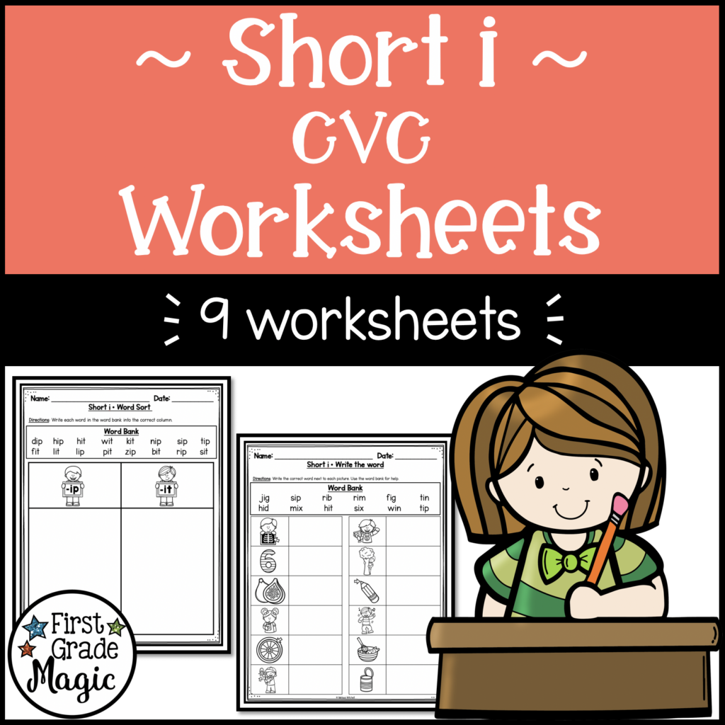 CVC Words Short i Phonics Worksheets | Made By Teachers