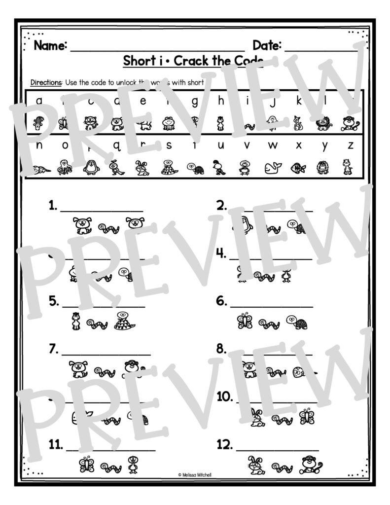 CVC Words Short i Phonics Worksheets | Made By Teachers