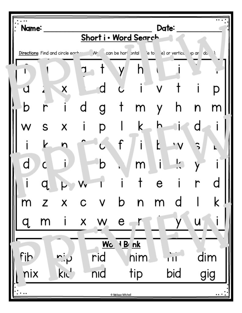 CVC Words Short i Phonics Worksheets | Made By Teachers