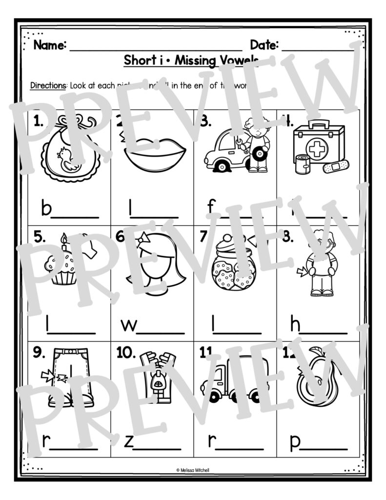 CVC Words Short i Phonics Worksheets | Made By Teachers