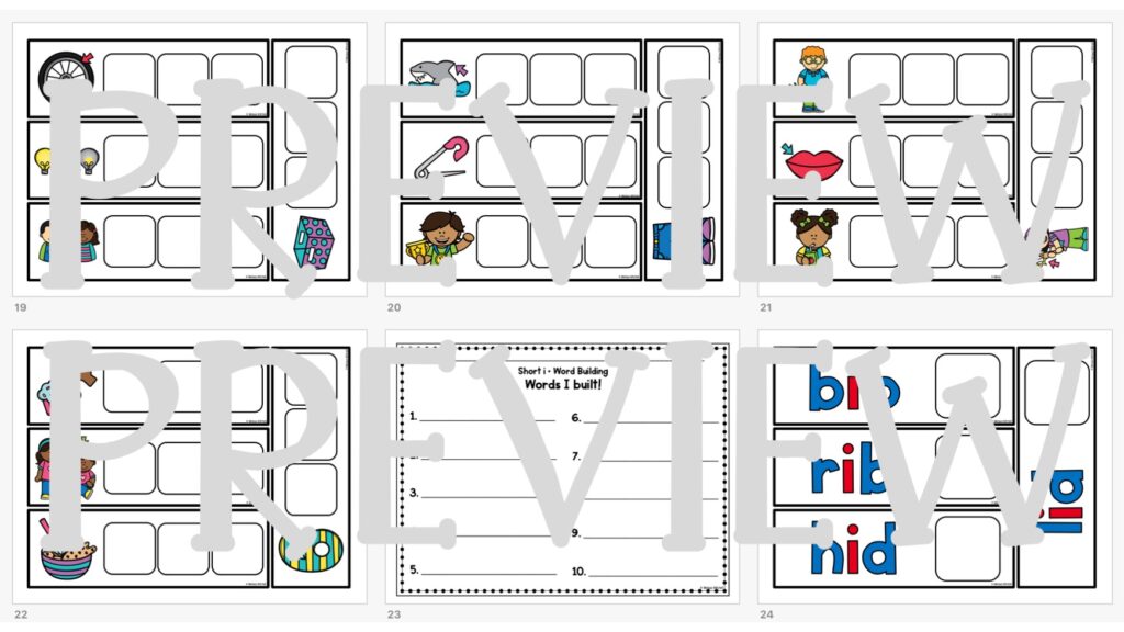 Short i CVC Words Phonics Centers and Games | Made By Teachers