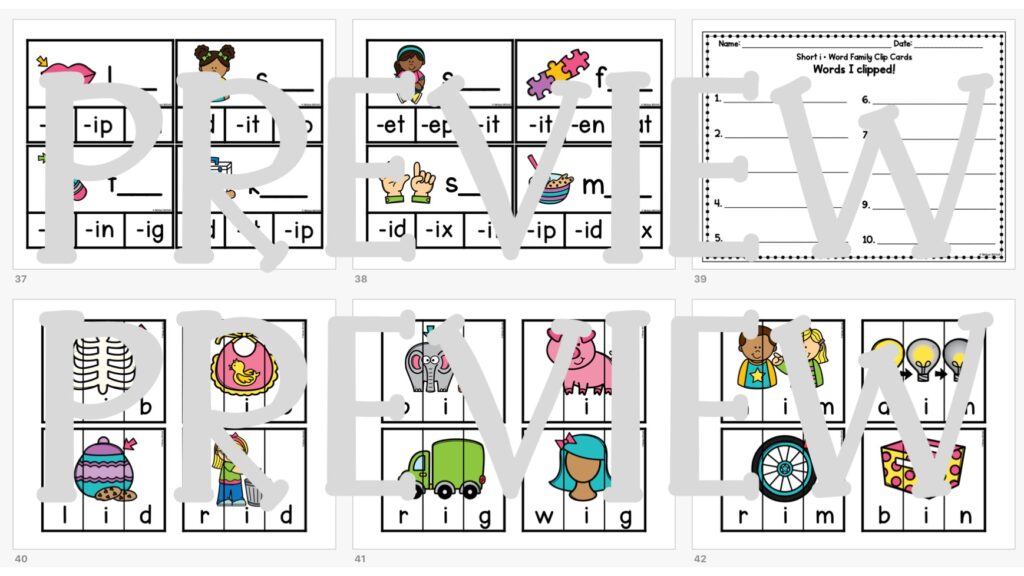 Short i CVC Words Phonics Centers and Games | Made By Teachers