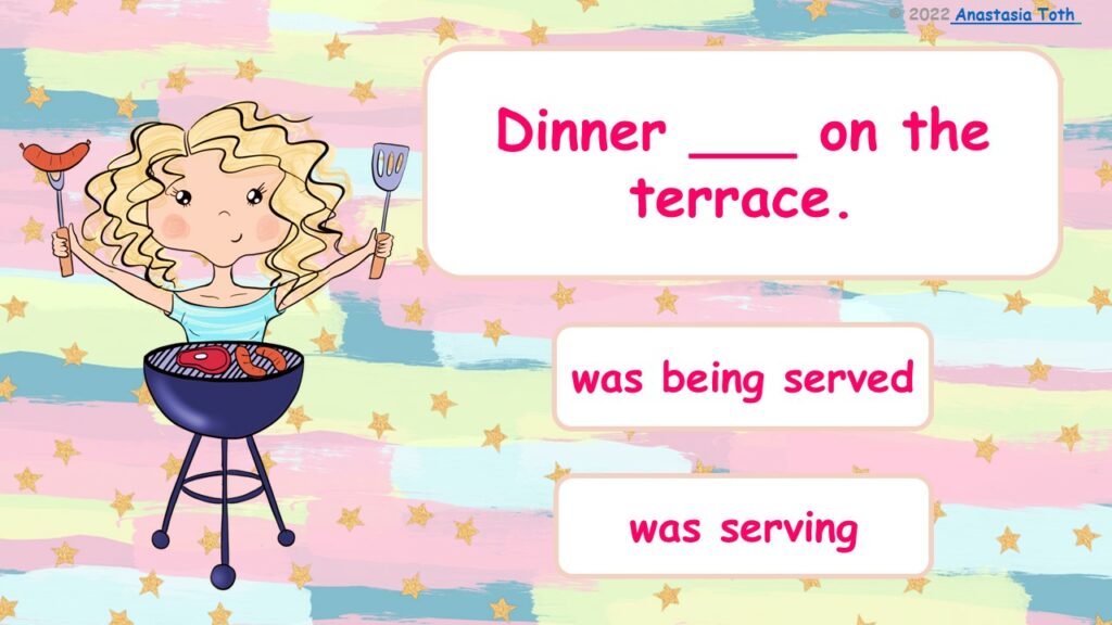 PAST CONTINUOUS PROGRESSIVE PASSIVE VOICE ESL interactive grammar game ...