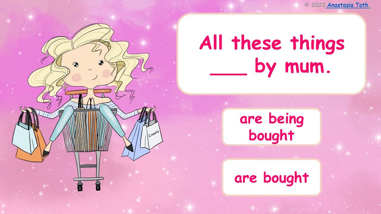 PRESENT CONTINUOUS PROGRESSIVE PASSIVE VOICE ESL interactive grammar ...