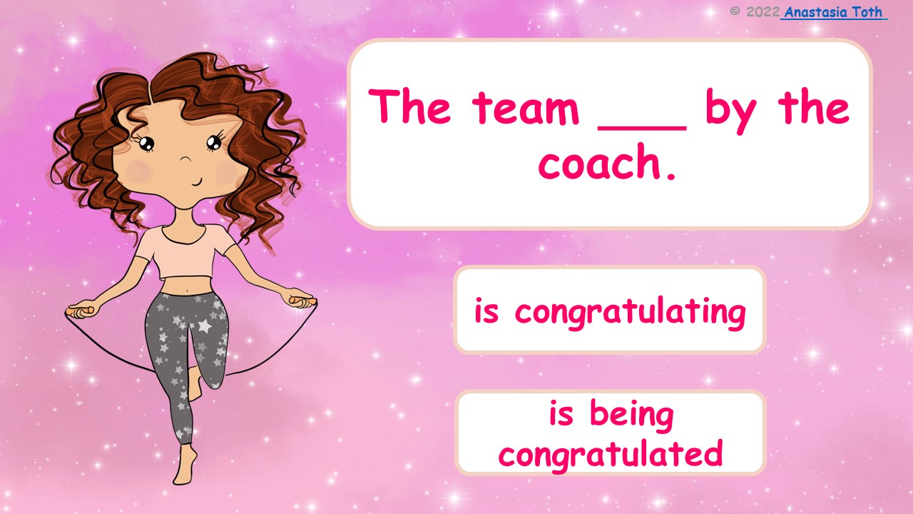 PRESENT CONTINUOUS PROGRESSIVE PASSIVE VOICE ESL interactive grammar ...