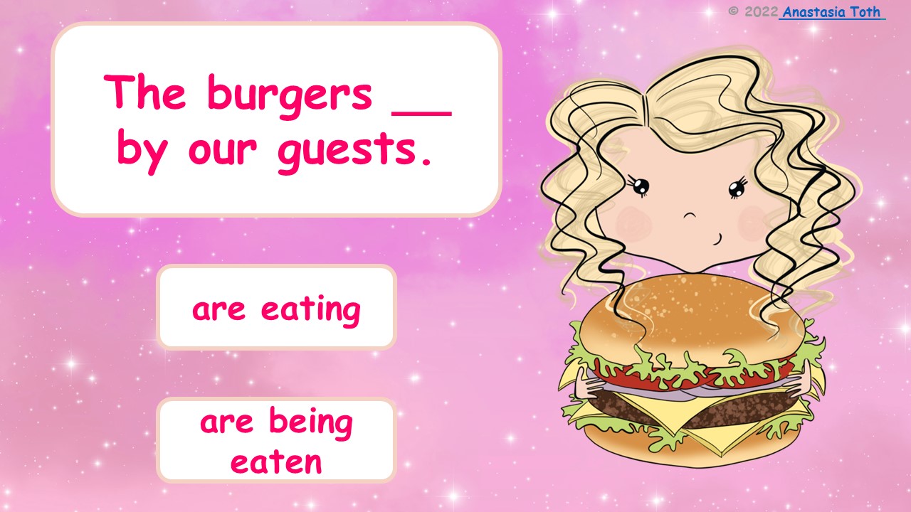 PRESENT CONTINUOUS PROGRESSIVE PASSIVE VOICE ESL interactive grammar ...