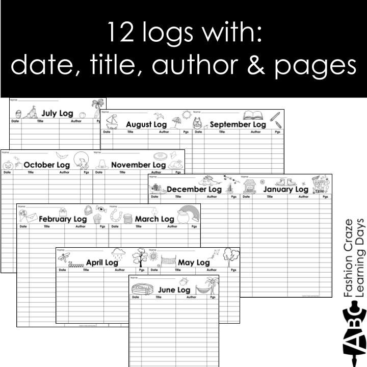 Monthly Reading Logs for K-5 | Made By Teachers