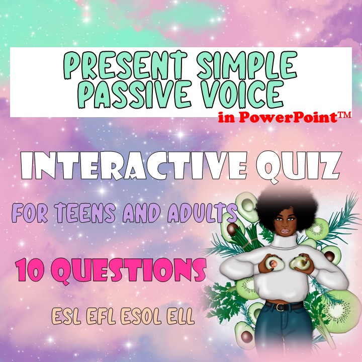 PRESENT SIMPLE PASSIVE VOICE ESL interactive grammar game quiz test ...