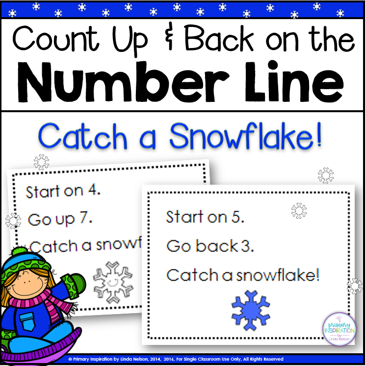 Winter Addition and Subtraction Math Center - Number Line Game ...