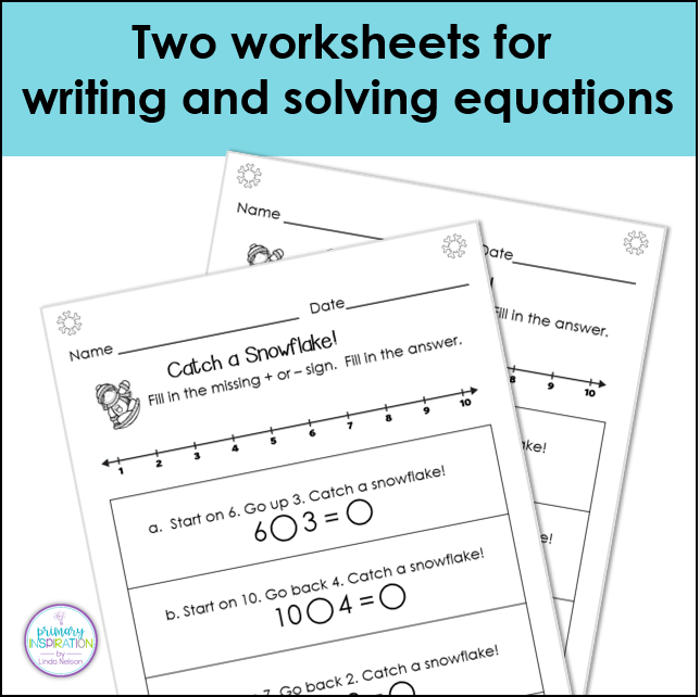 Winter Addition and Subtraction Math Center - Number Line Game ...