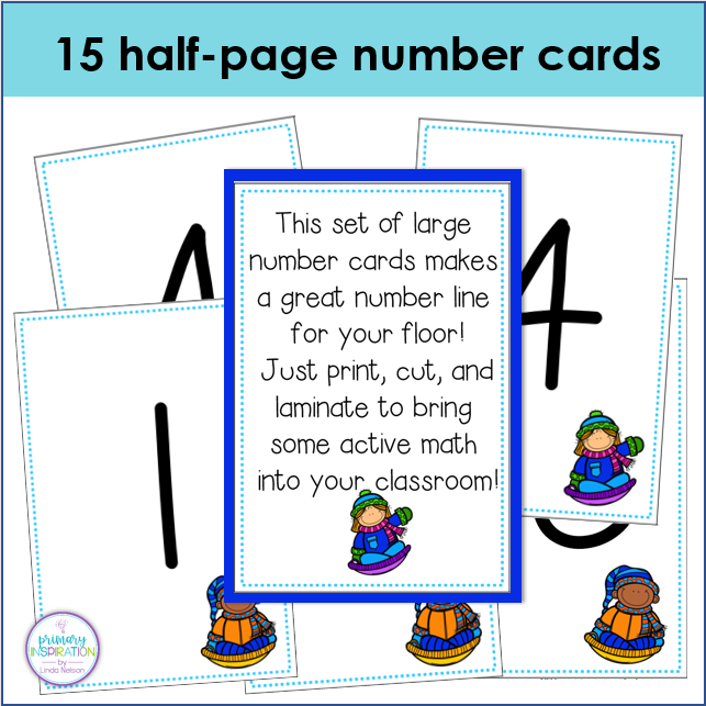 Winter Addition and Subtraction Math Center - Number Line Game ...