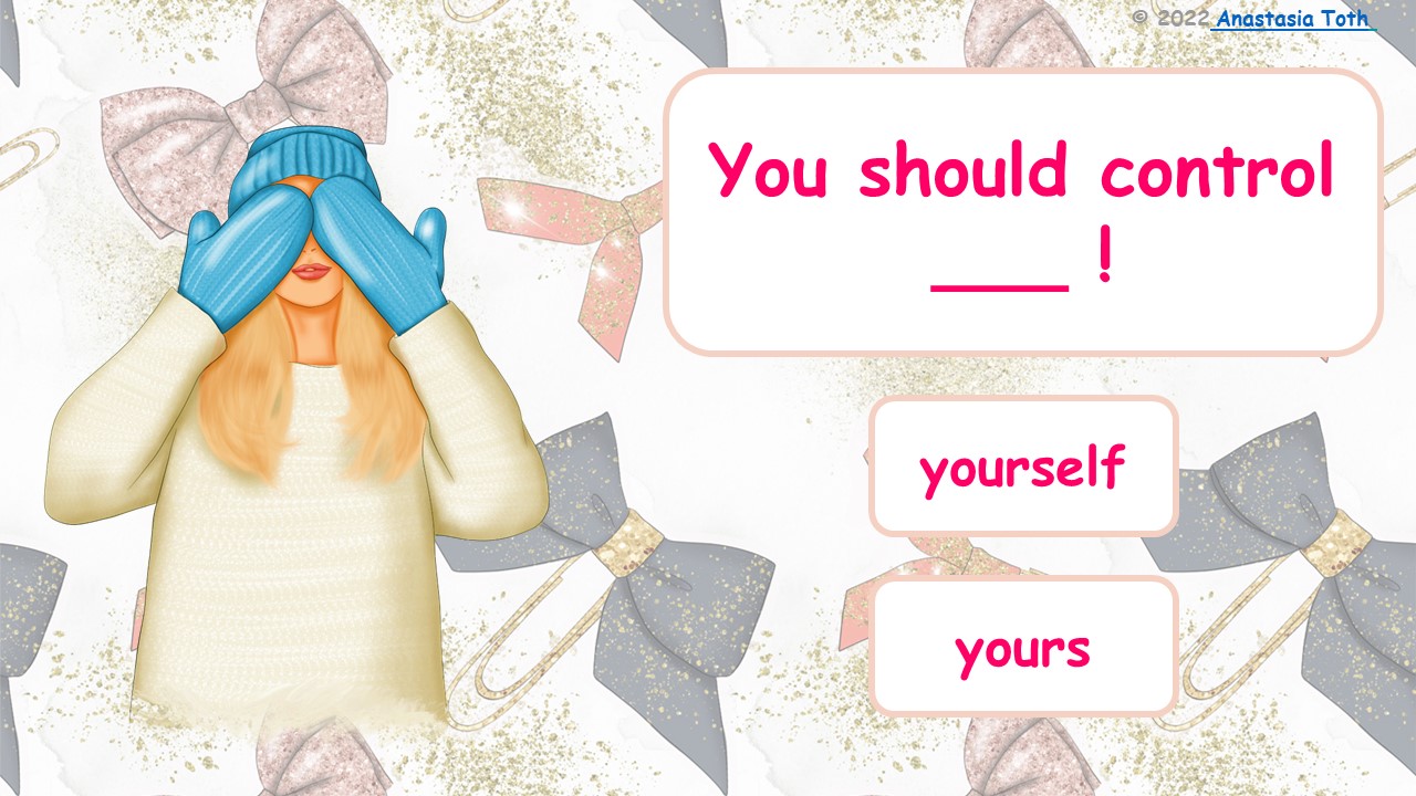 REFLEXIVE PRONOUNS interactive game quiz test ESL EFL grammar ...