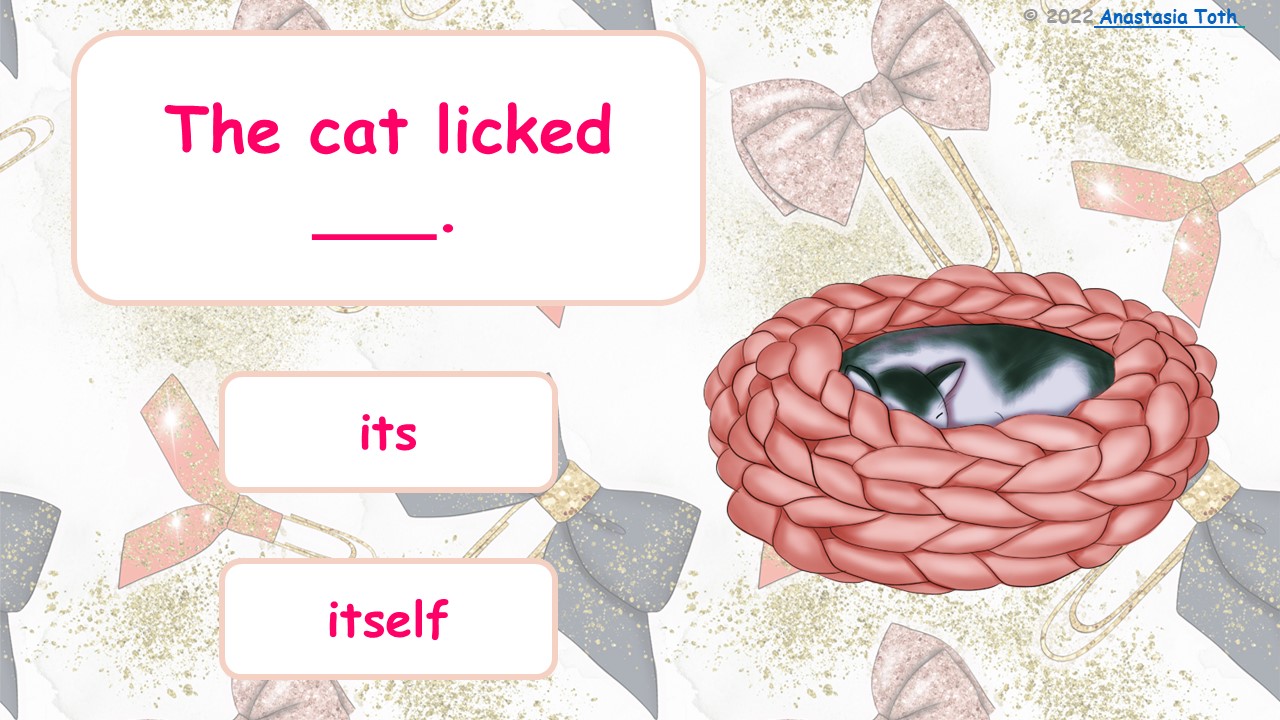 REFLEXIVE PRONOUNS interactive game quiz test ESL EFL grammar ...