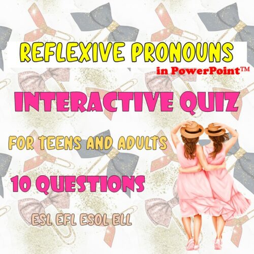 REFLEXIVE PRONOUNS interactive game quiz test ESL EFL grammar ...