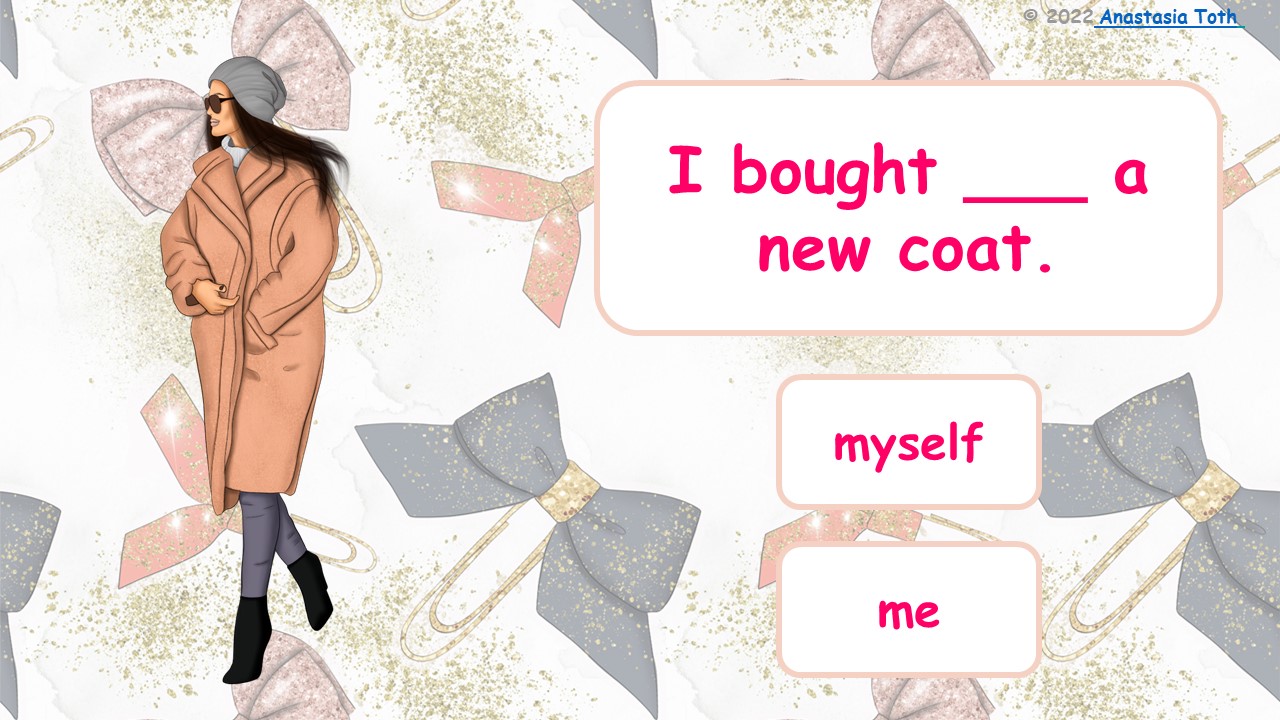 REFLEXIVE PRONOUNS interactive game quiz test ESL EFL grammar ...