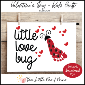 Little Love Bug - Lady Bug - Valentine's Day - printable - Handprint ...