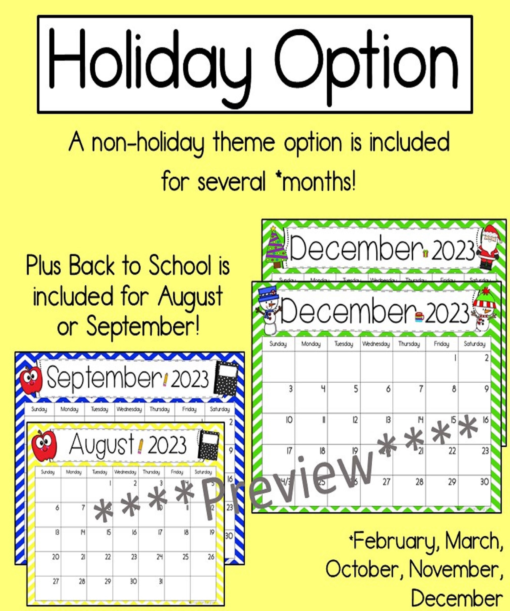 Editable Calendars 2023 Spanish English | Made By Teachers