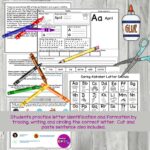 Spring Kindergarten or 1st Grade Literacy Letter Formation ...