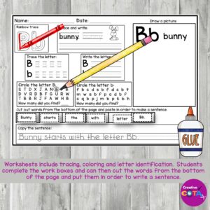 Spring ABC Letter Formation and Identification Handwriting Worksheets ...