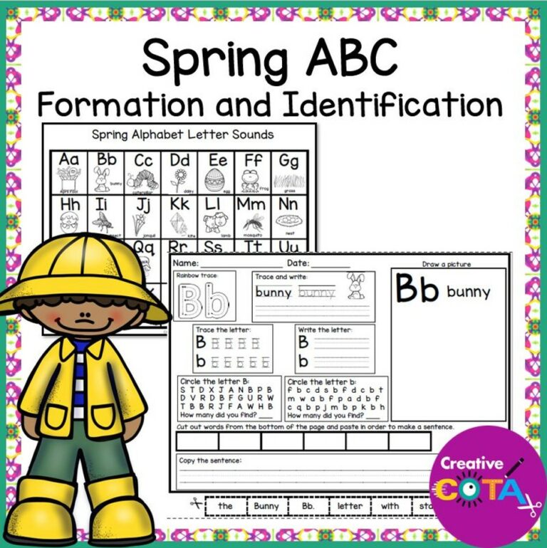 Spring ABC Letter Formation and Identification Handwriting Worksheets ...