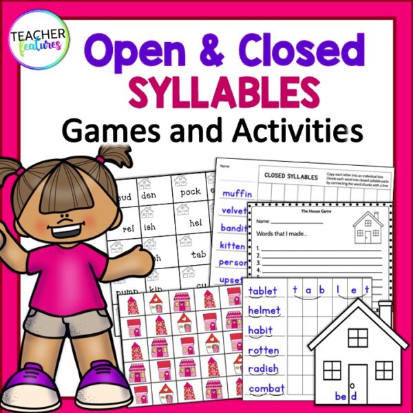 6 SYLLABLE TYPES Games OPEN and CLOSED Activities (Part 1) | Made By ...
