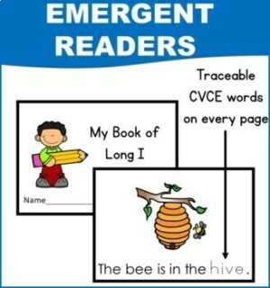 CVCE WORDS WORKSHEETS LONG VOWEL READERS ACTIVITIES SILENT E | Made By ...