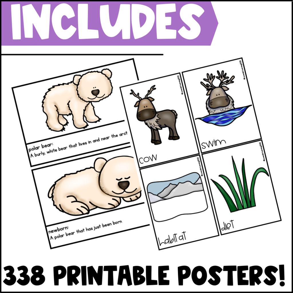 Winter Life Cycles Bundle - Penguin, Polar Bear, Snowflake, Christmas ...