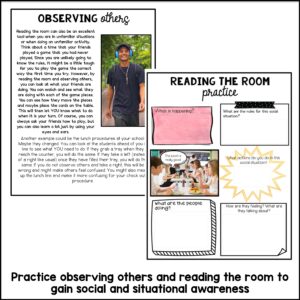 Read the room social skills activities for social and situational ...