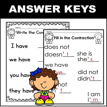 Contractions Worksheets First Grade Second Grade | Made By Teachers