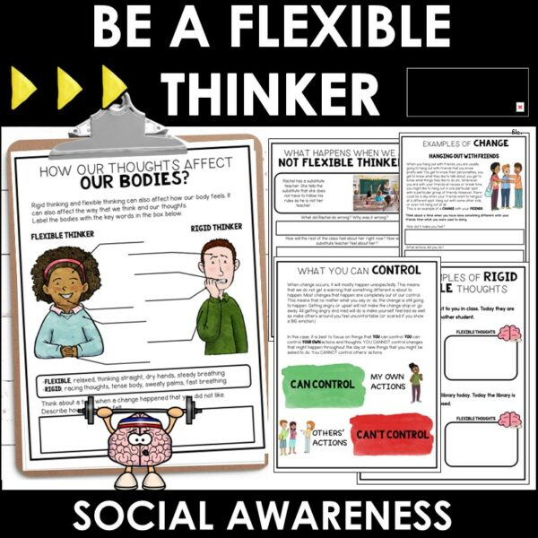 Flexible thinking activities for social awareness social skills SEL ...