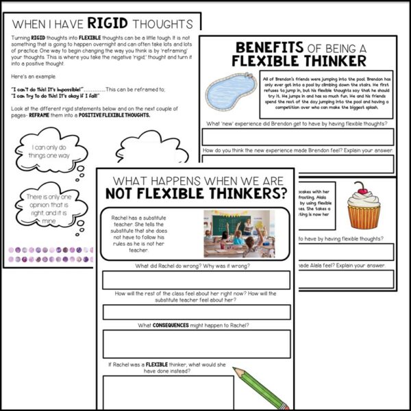 Flexible thinking activities for social awareness social skills SEL ...